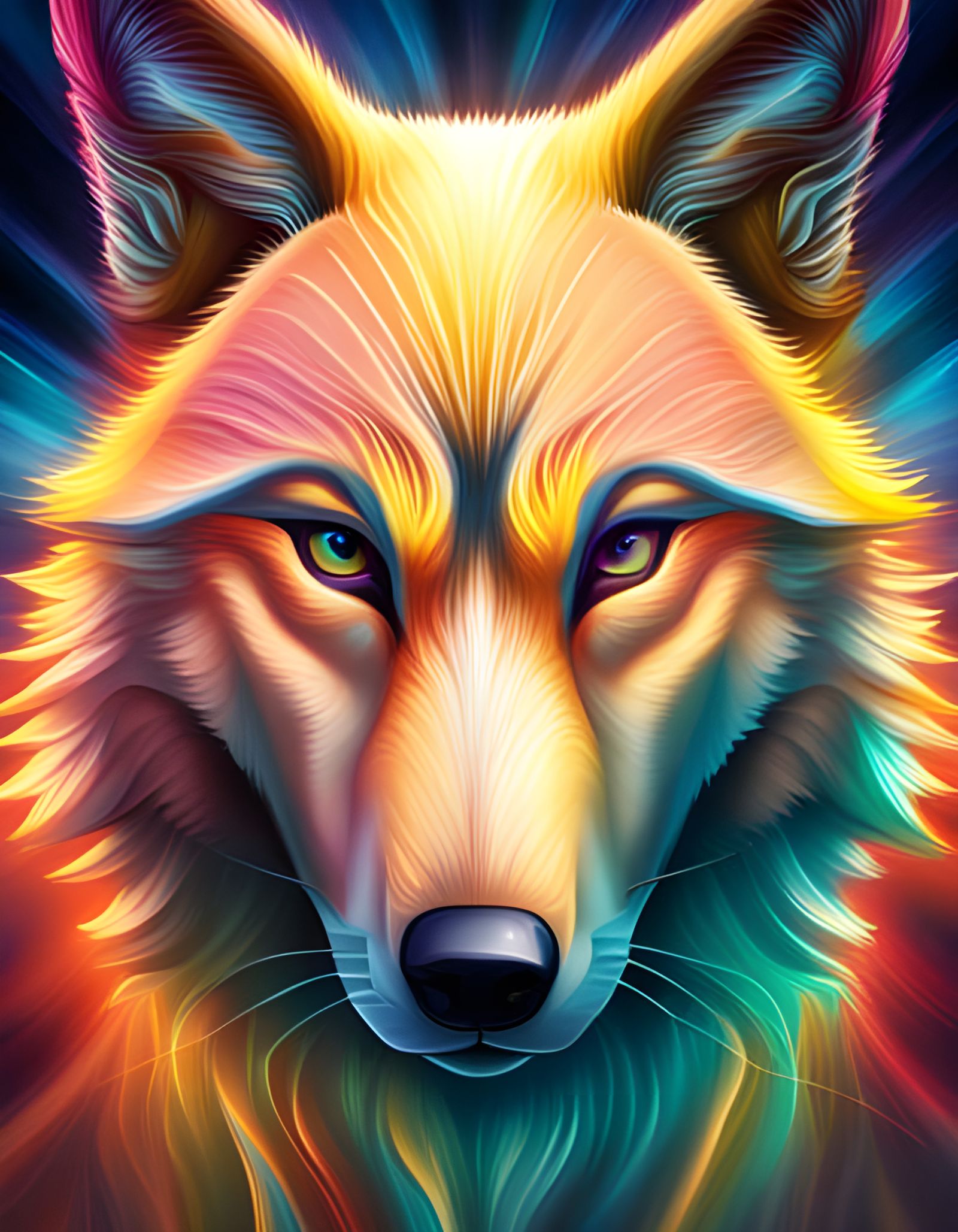 astral wolf - AI Generated Artwork - NightCafe Creator