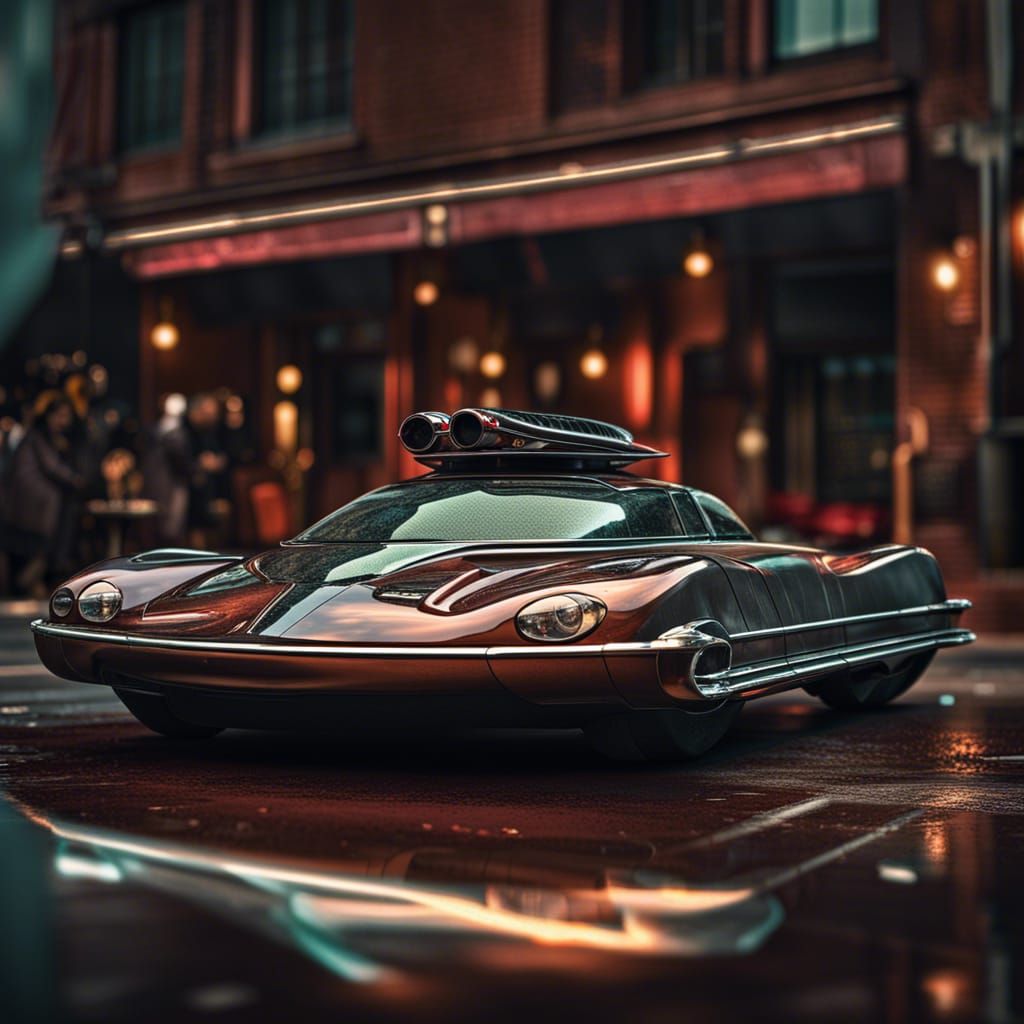 A hover car intricate details, HDR, beautifully shot, hyperrealistic ...