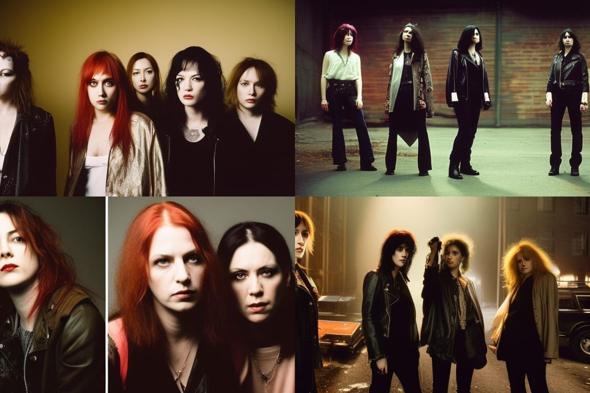 Riotgrrrl 90’s Grunge Band - AI Generated Artwork - NightCafe Creator