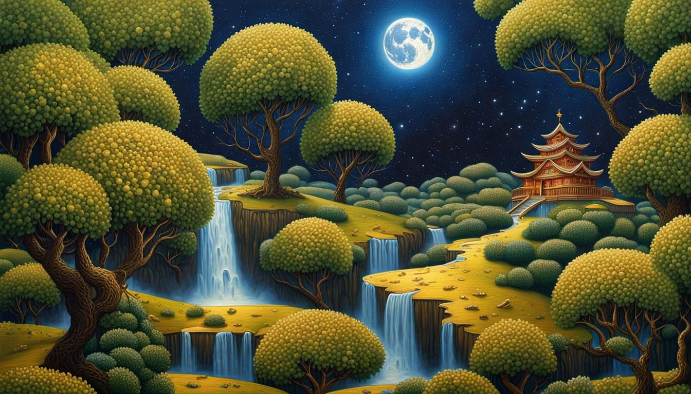 land of the poofy trees - AI Generated Artwork - NightCafe Creator