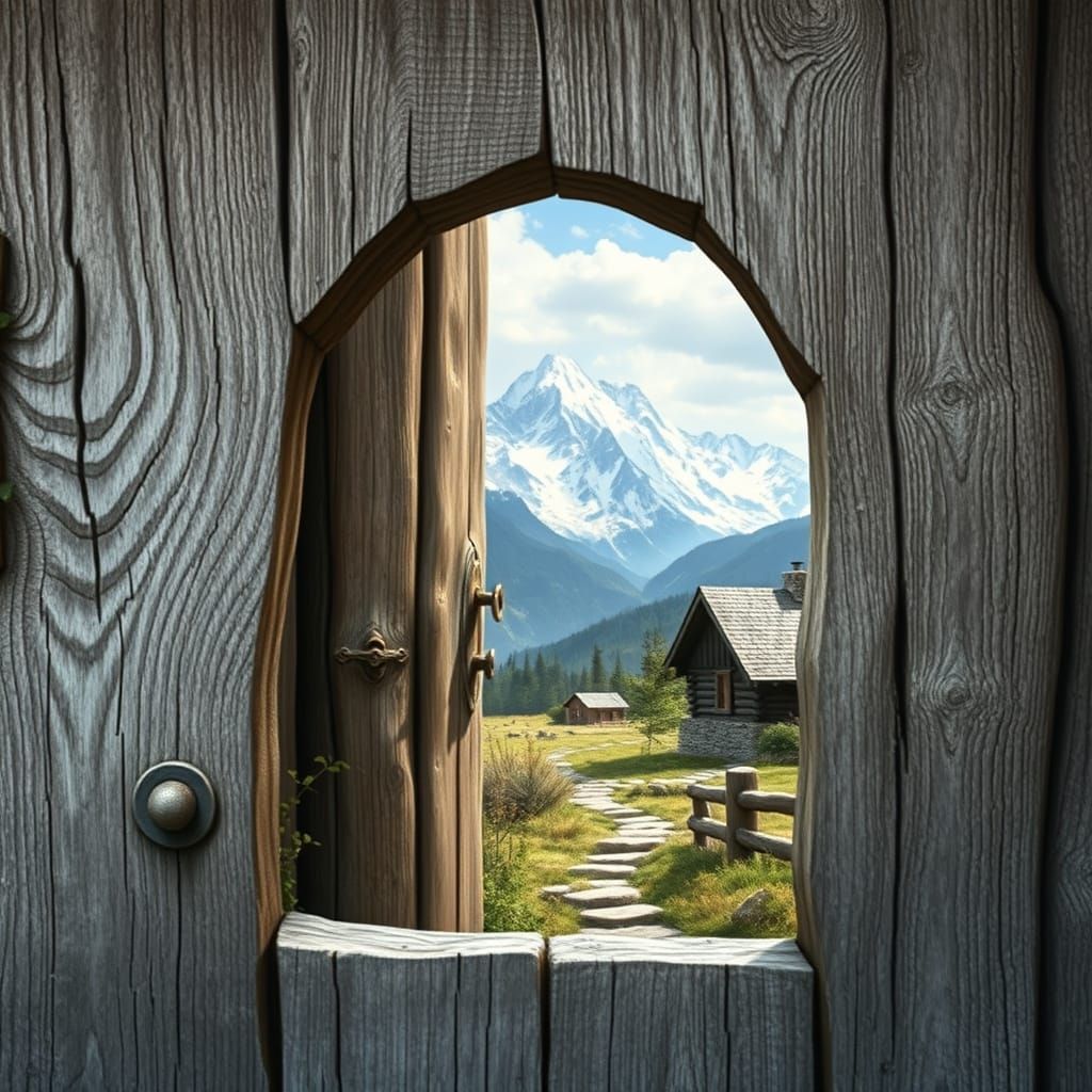 key hole leading to the mountains - Ancient Keyhole Leading...