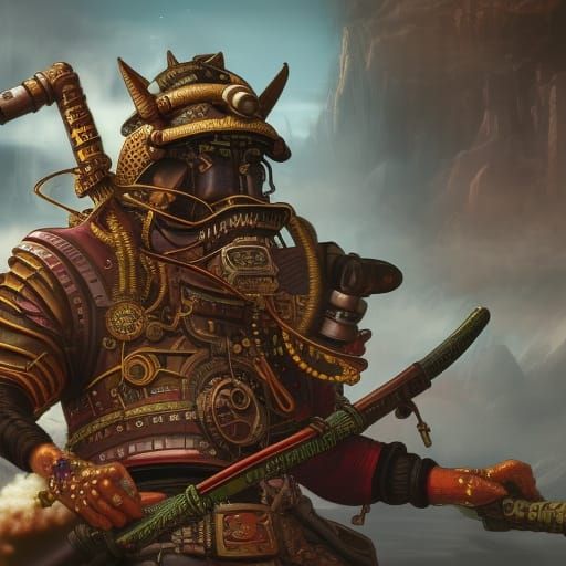 A steampunk samurai - AI Generated Artwork - NightCafe Creator