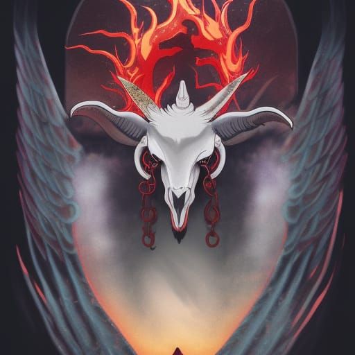 Wicked goat head - AI Generated Artwork - NightCafe Creator