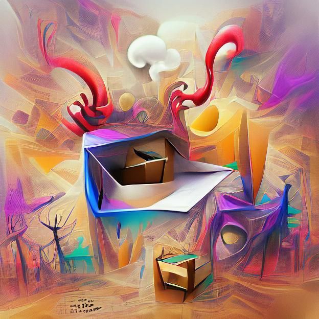 Quirky opened box concept art abstract surrealism - AI Generated ...