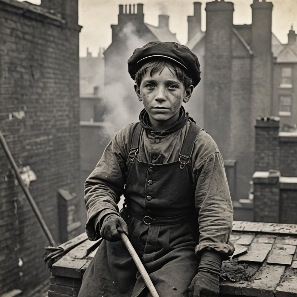 Child's Dirty Job - Victorian Era Chimney Sweep Child