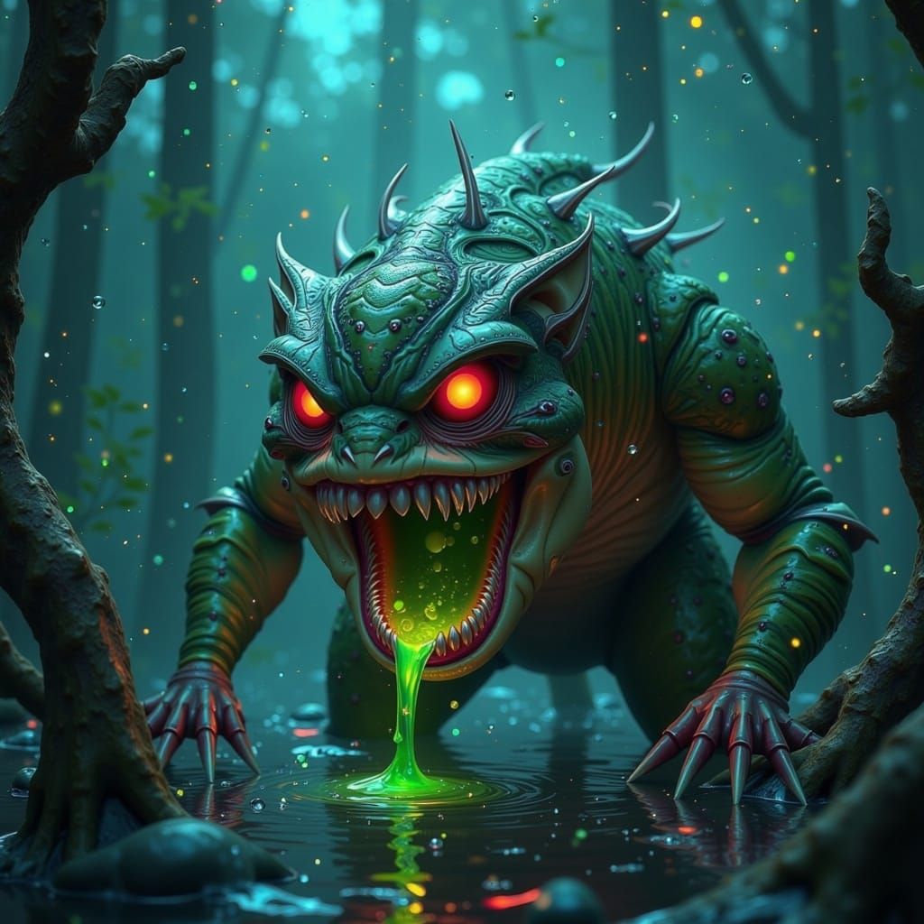 Swamp Monster that Spits Toxic Acid