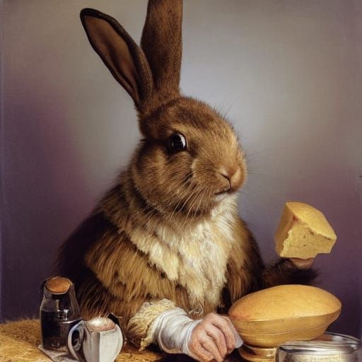 Comedian Rabbit Composes Whimsical Opera in Baroqu... - AI Art