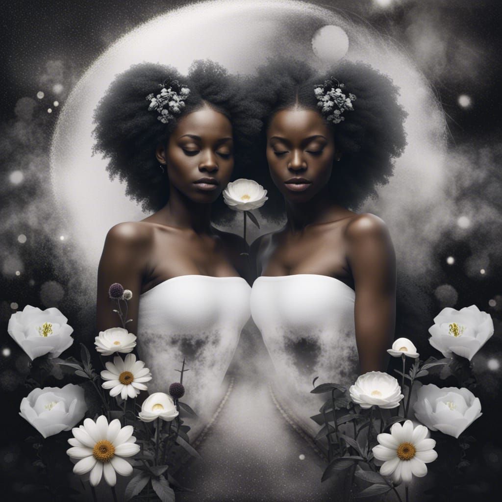 Twins Yin-yang - AI Generated Artwork - NightCafe Creator