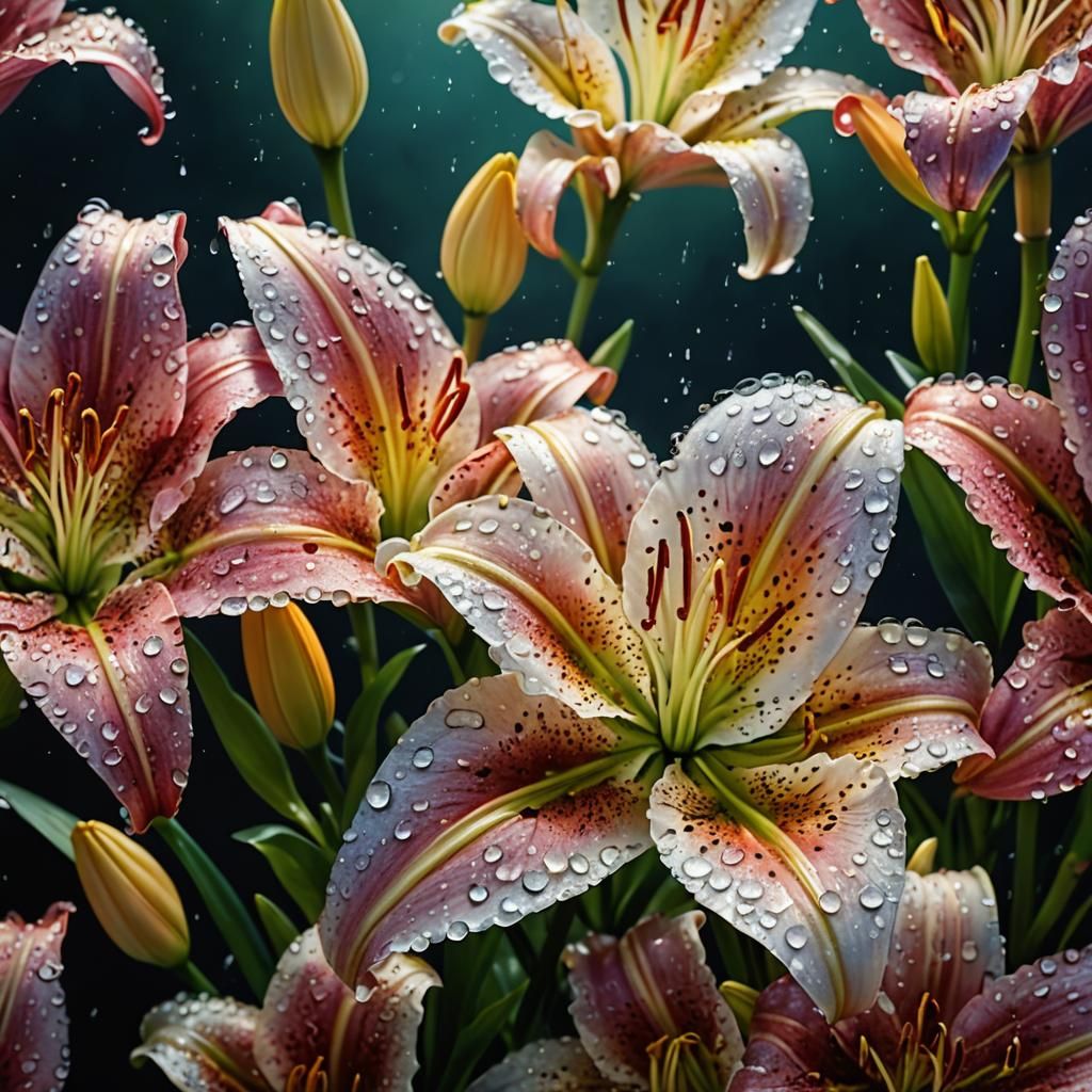 Beautiful Lilies - AI Generated Artwork - NightCafe Creator