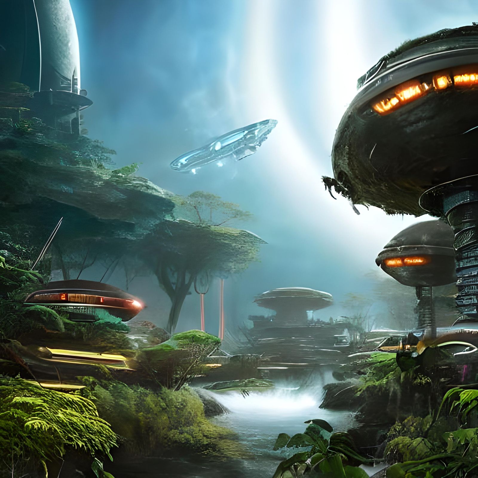 Deep in the Amazonian jungle the aliens laid their plans - AI Generated ...