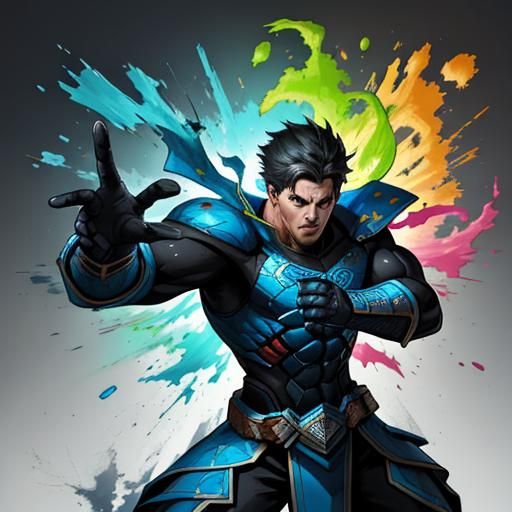 generic hero in action pose - AI Generated Artwork - NightCafe Creator