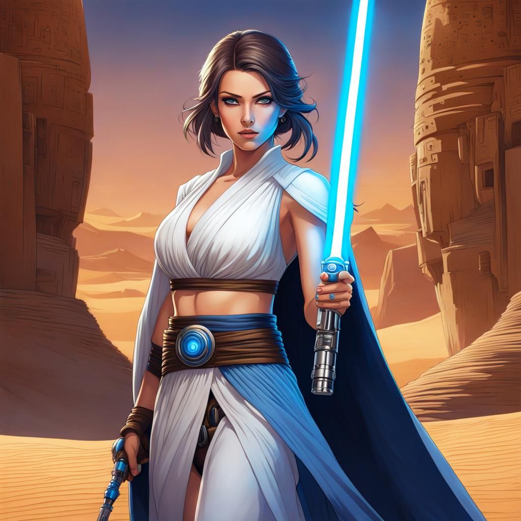Female Jedi - AI Generated Artwork - NightCafe Creator