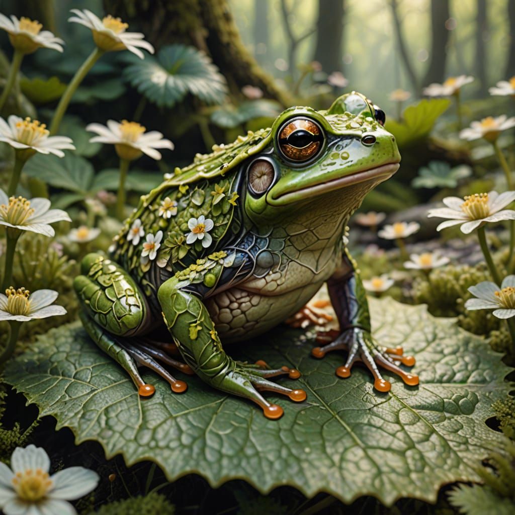Mossbouncer – A frog no bigger than a raindrop, covered in soft moss ...