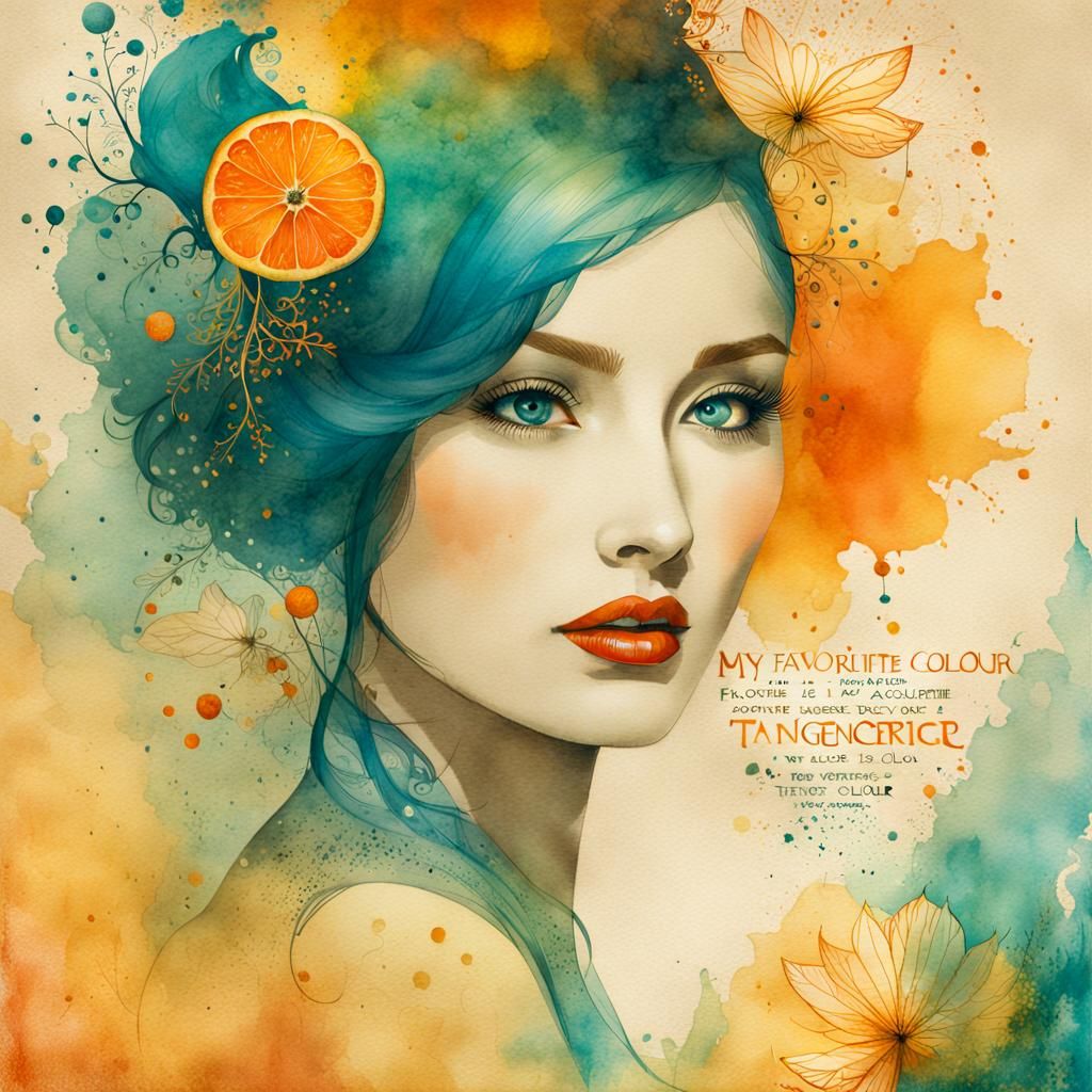 My favourite colour is tangerine - AI Generated Artwork - NightCafe Creator