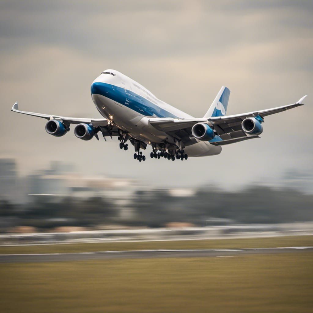 Boeing 747 taking off - AI Generated Artwork - NightCafe Creator