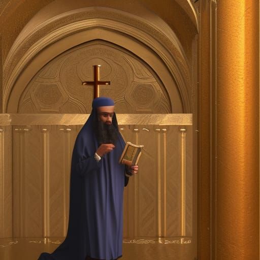 Coptic orthodox monk - AI Generated Artwork - NightCafe Creator
