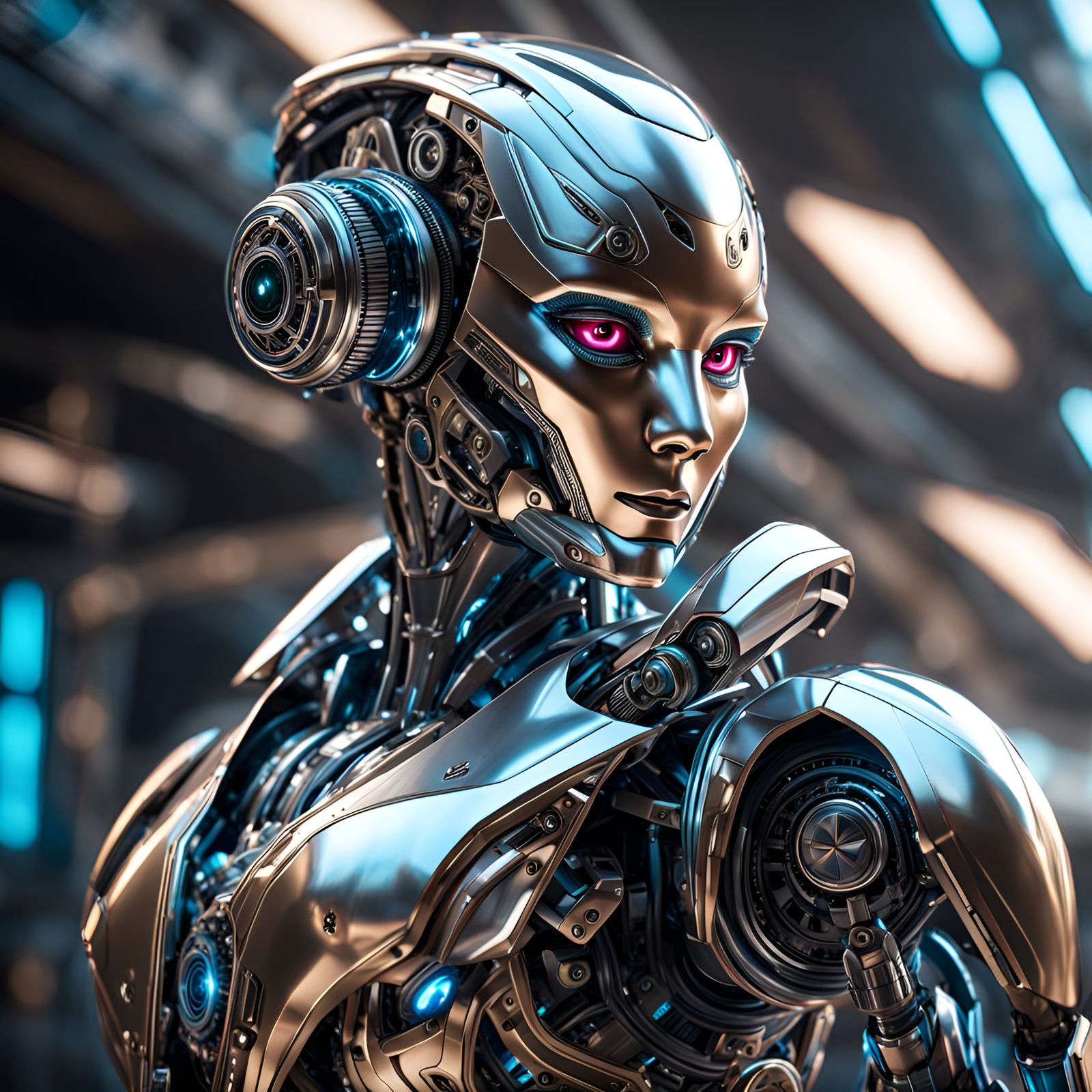 Bionic Al Humanoid Robot X89 - AI Generated Artwork - NightCafe Creator