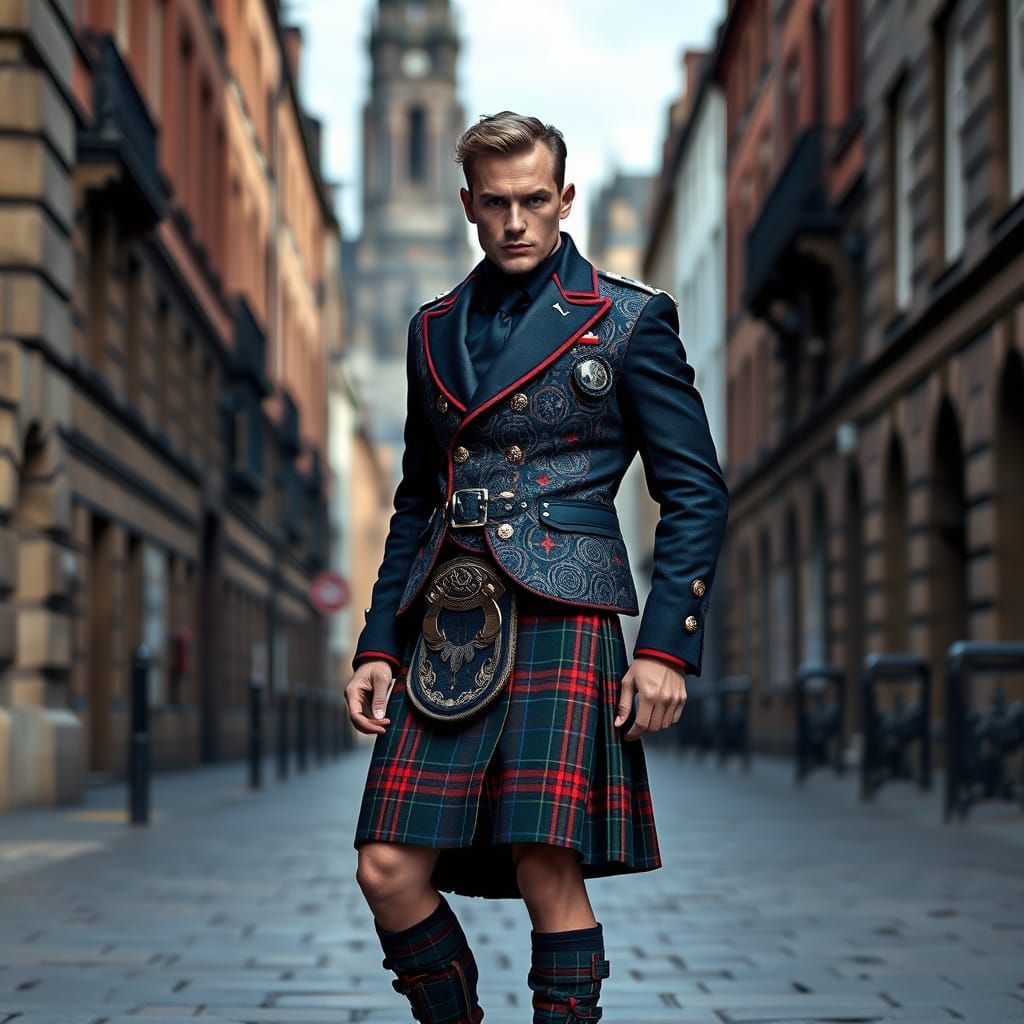 Kilt, Argyll Jacket and Sporran II - Kilt, Argyll Jacket and...