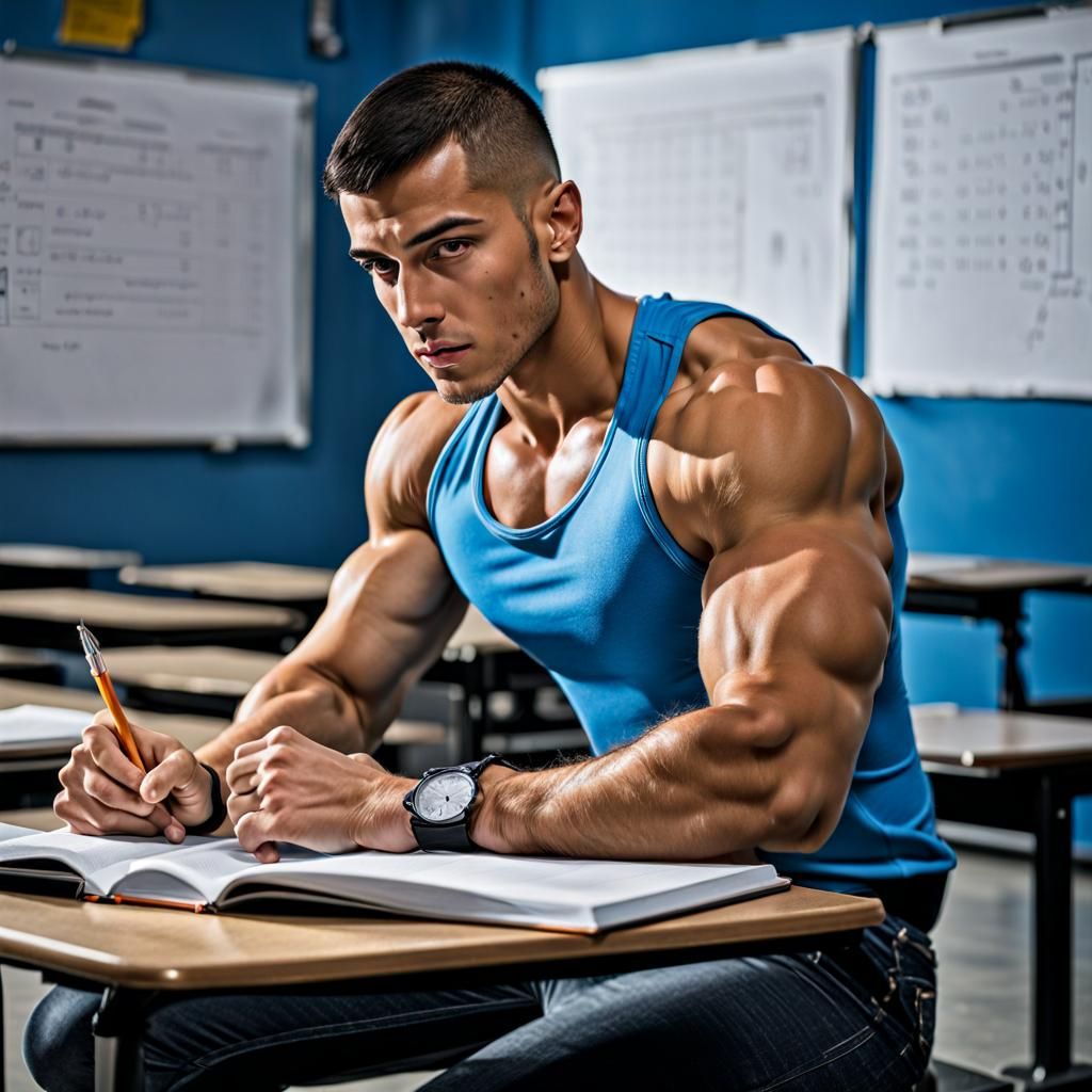 Muscle math is not that hard - AI Generated Artwork - NightCafe Creator