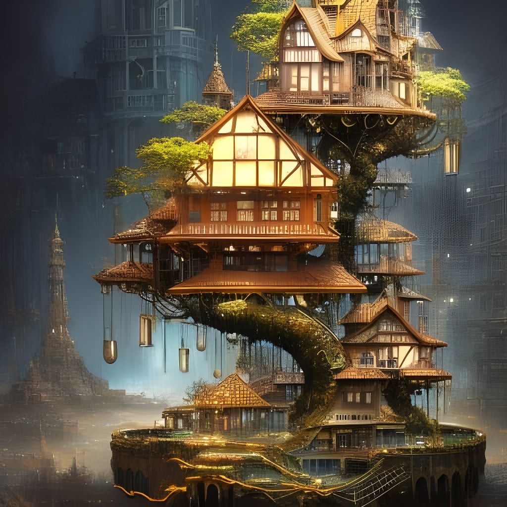 Bonsai village by Pino Daeni - AI Generated Artwork - NightCafe Creator