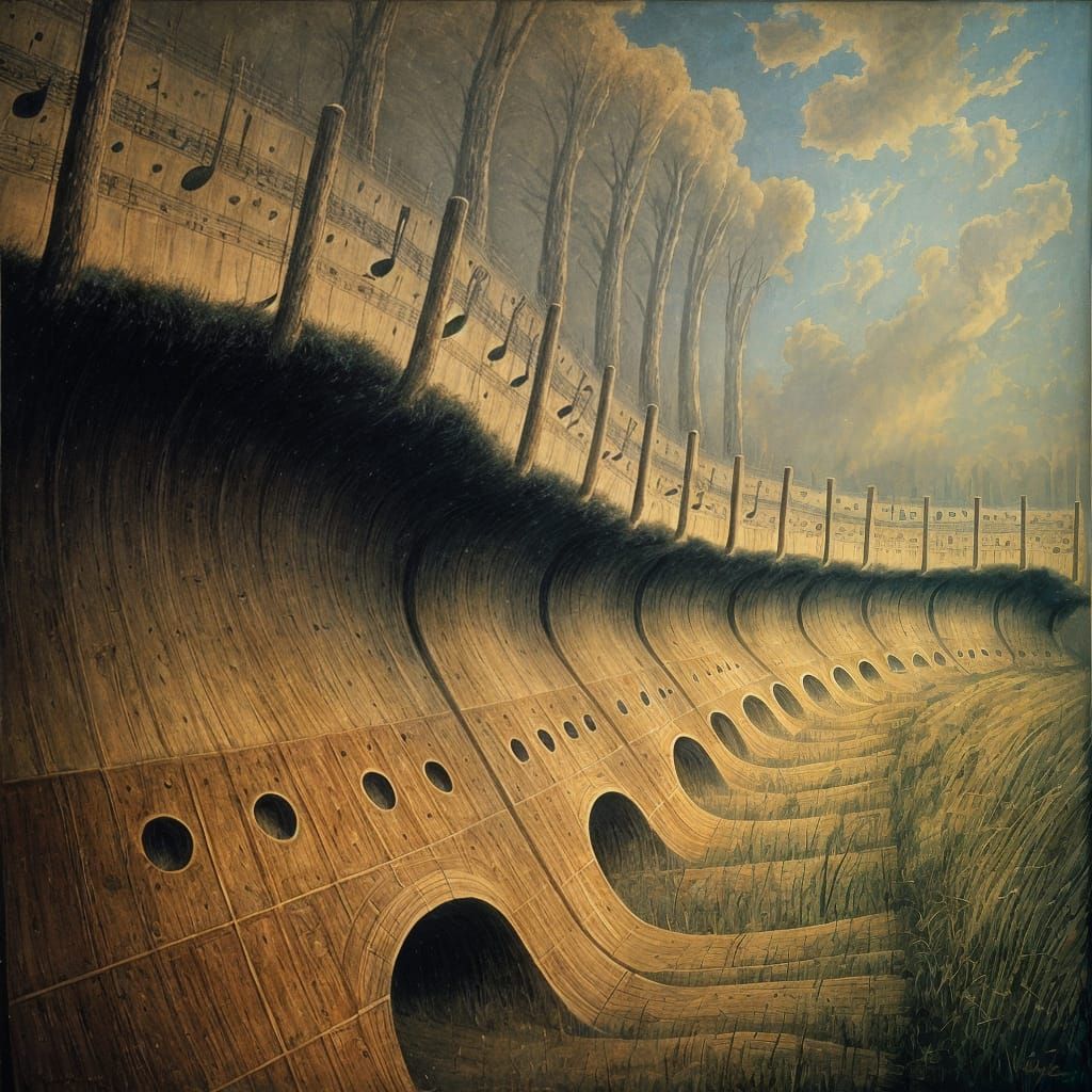 The resonances of musical sounds represented as musical notation