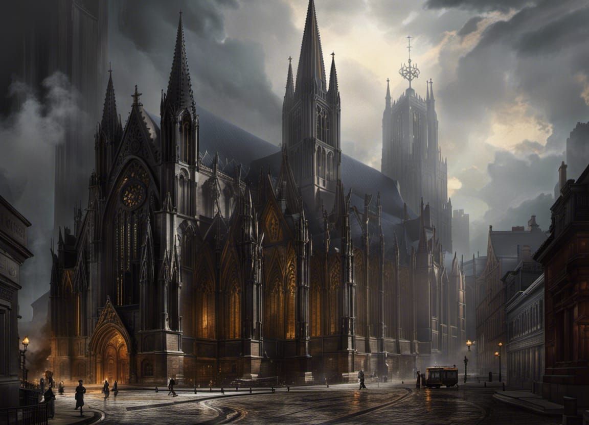 Dark Gothic church - AI Generated Artwork - NightCafe Creator