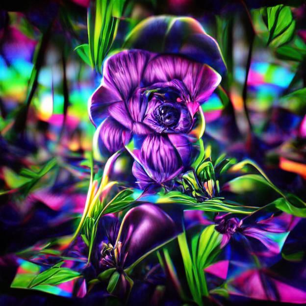 Violet flower - AI Generated Artwork - NightCafe Creator