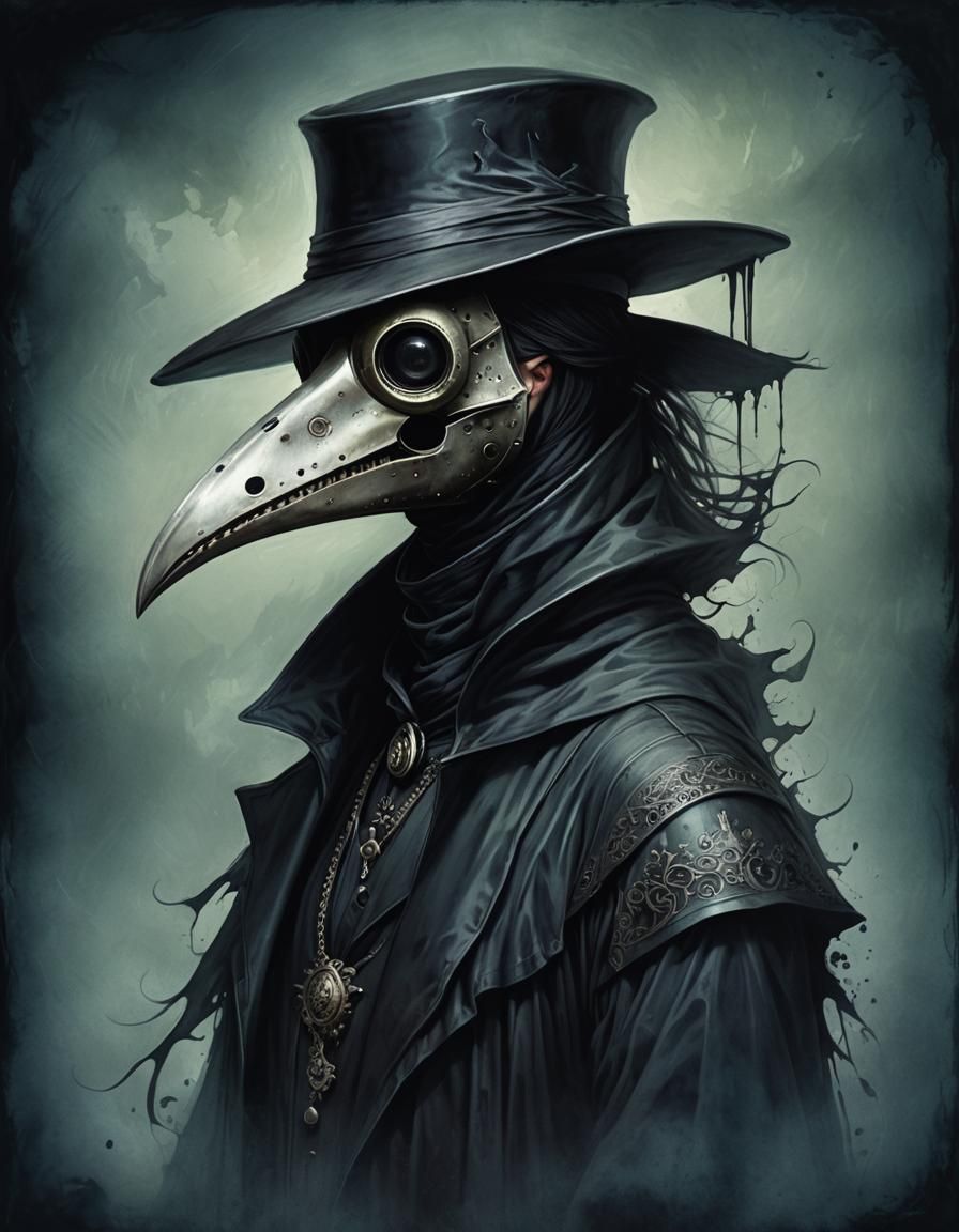 plague doctor, horror, dark, by anna dittmann - AI Generated Artwork ...