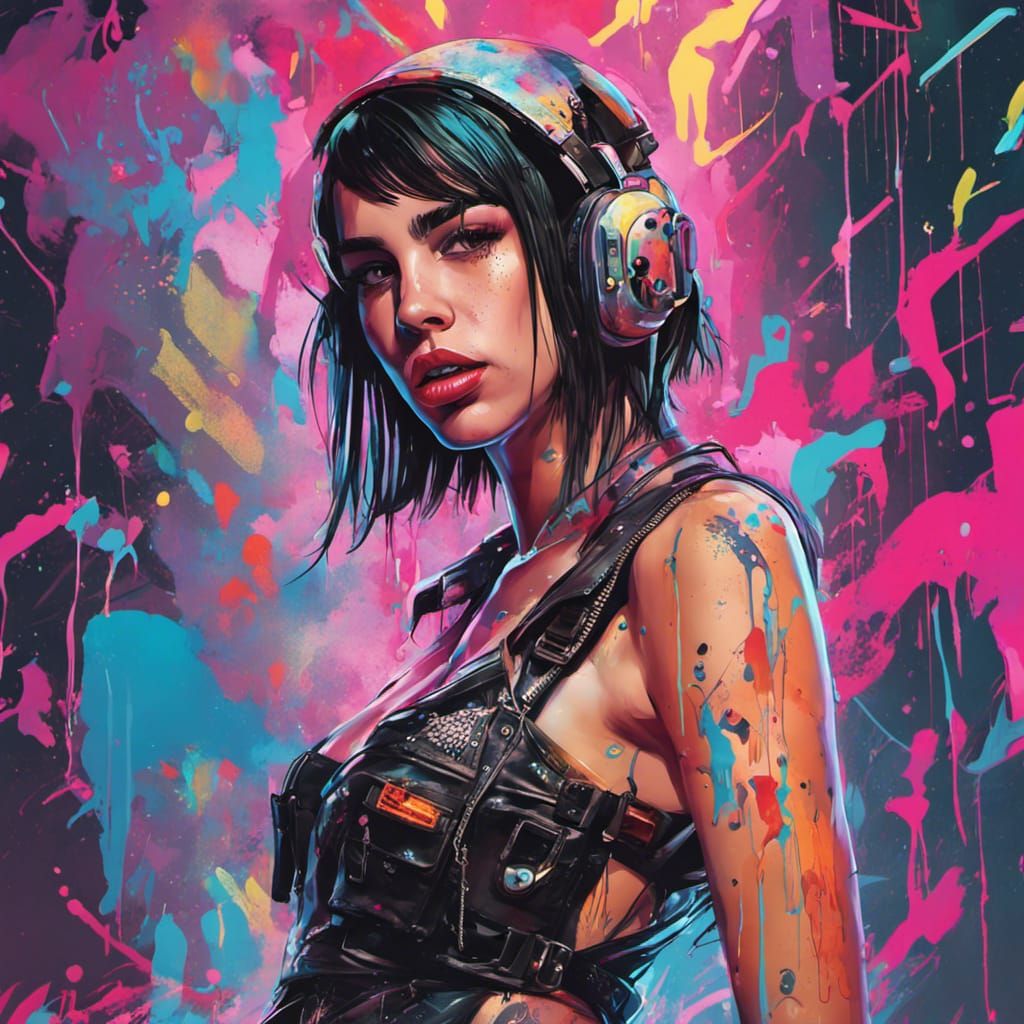 Dua Lipa (Vibrant) - AI Generated Artwork - NightCafe Creator