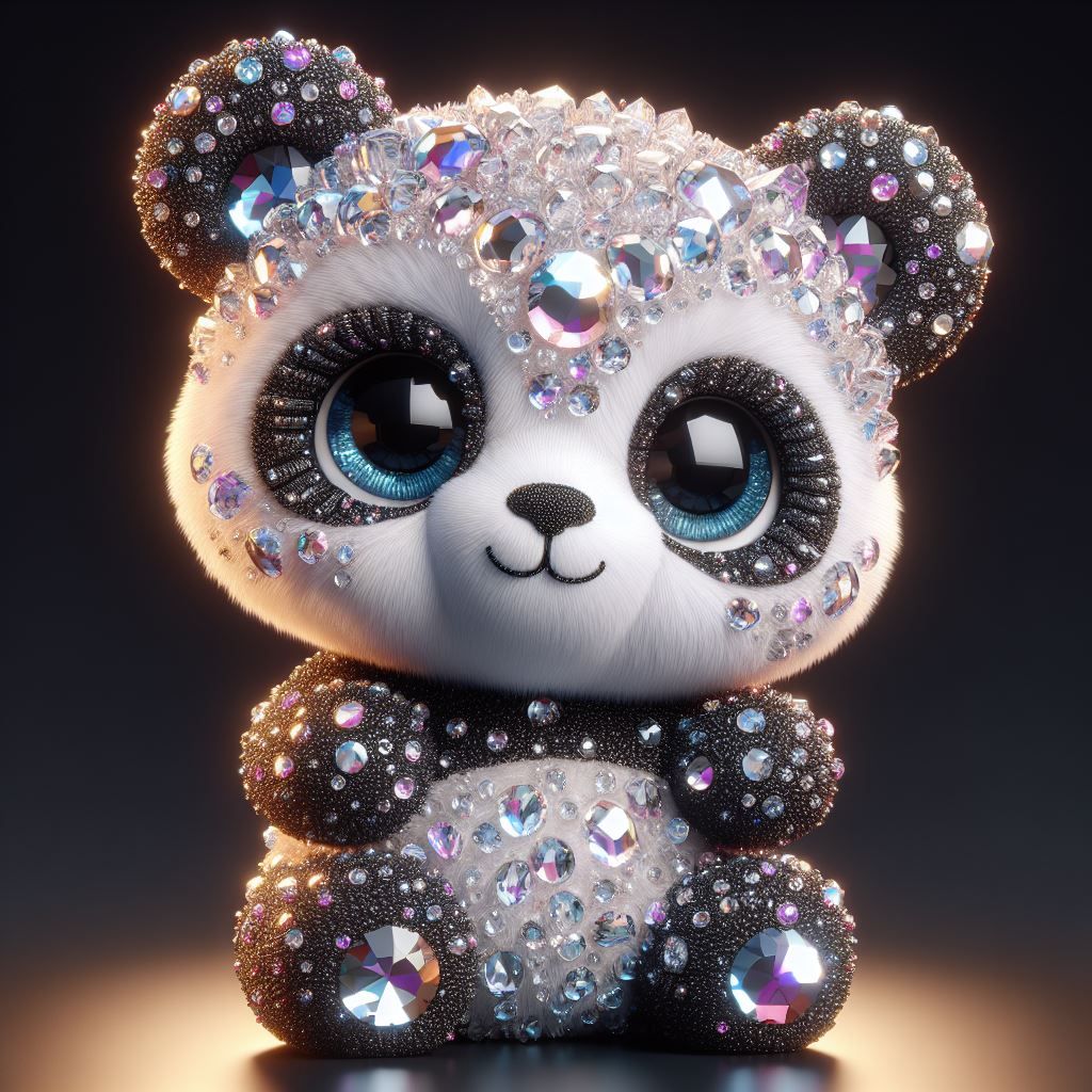 Baby Crystal Panda - AI Generated Artwork - NightCafe Creator