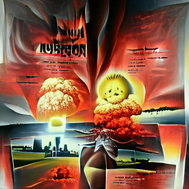 Nuclear explosion poster art - AI Generated Artwork - NightCafe Creator