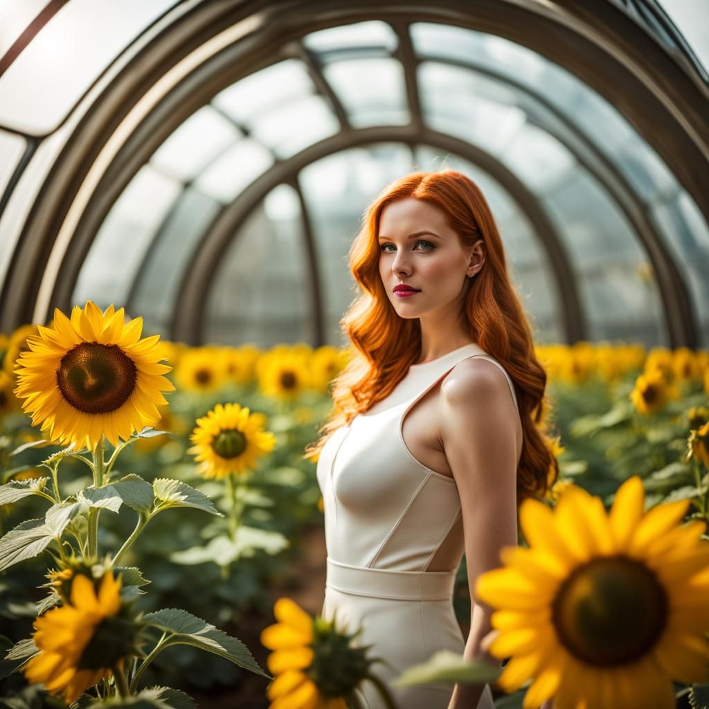 Sunflower Greenhouse 2 - AI Generated Artwork - NightCafe Creator