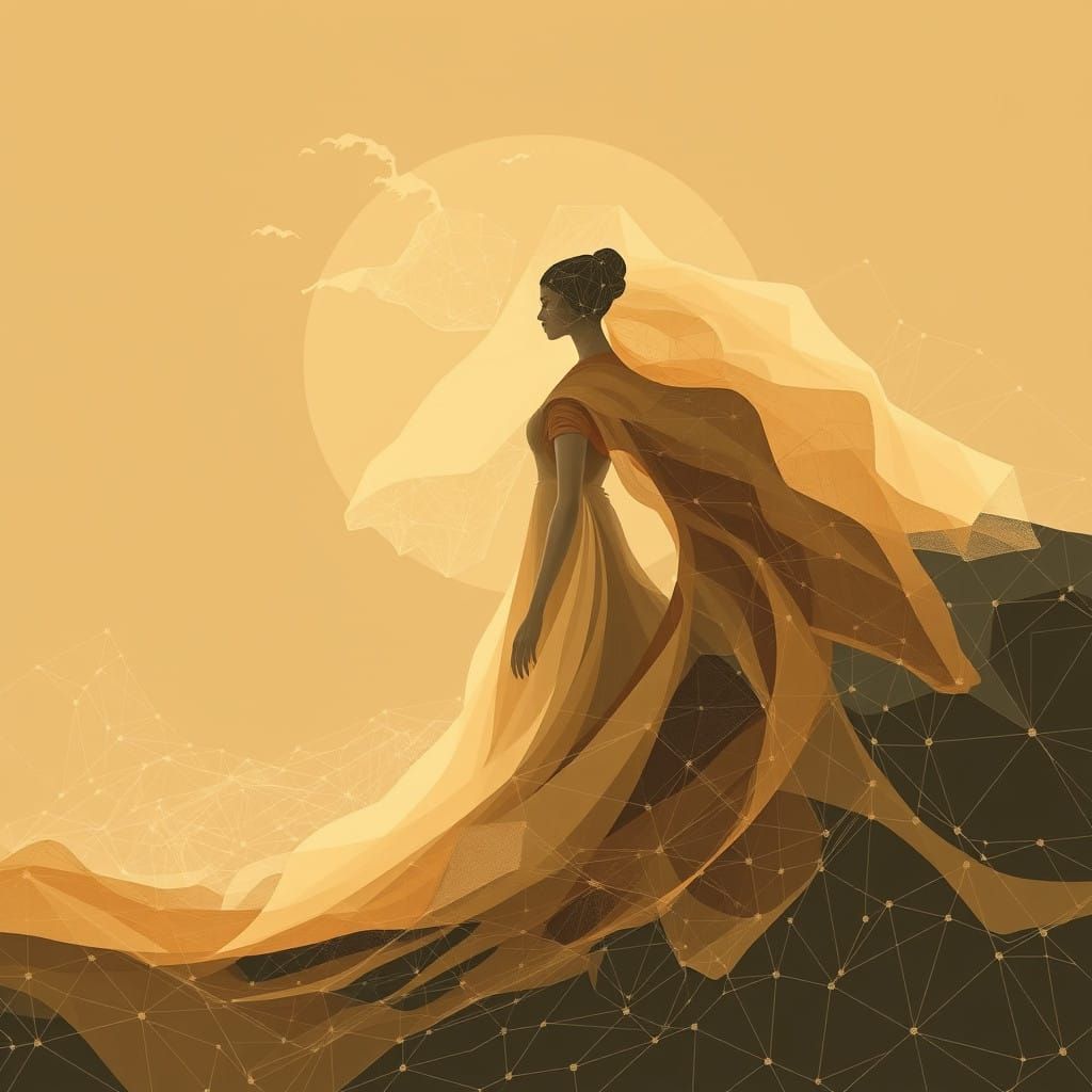 abstract emotional expressionist earth-tone sepia haute couture earth ...