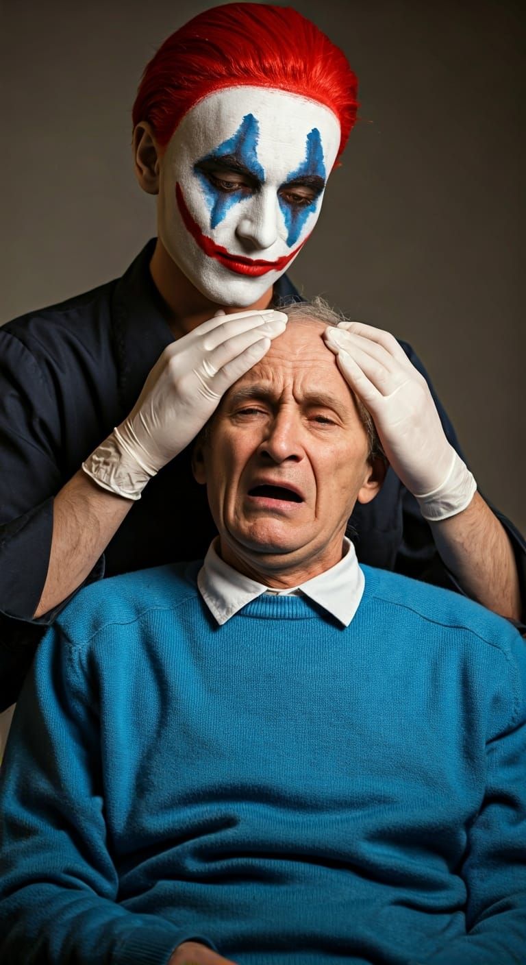 Disturbing Encounter: Patient and the Joker - AI Art