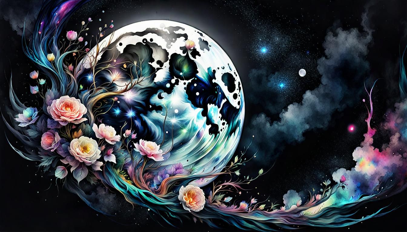 Full Moon - AI Generated Artwork - NightCafe Creator