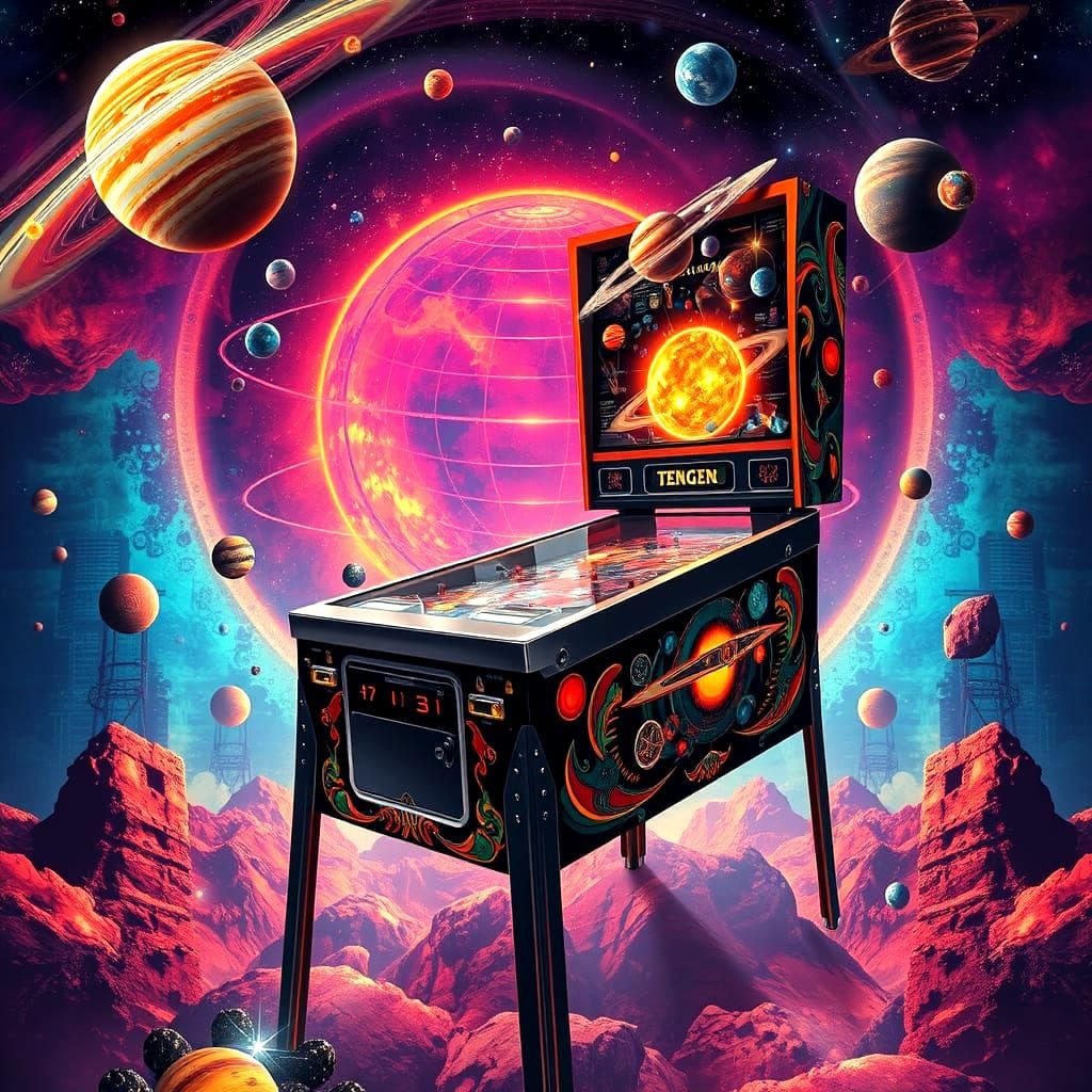 Solar Pinball V1 - Solar Pinball Masterpiece in Hyperrealist...