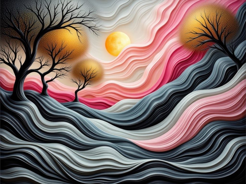 Pink sky at night. - Pink sky at night.