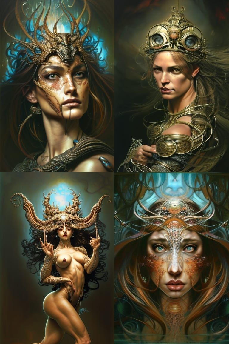 symmetrical face, perfectly proportional face, hyperdetailed, head and ...