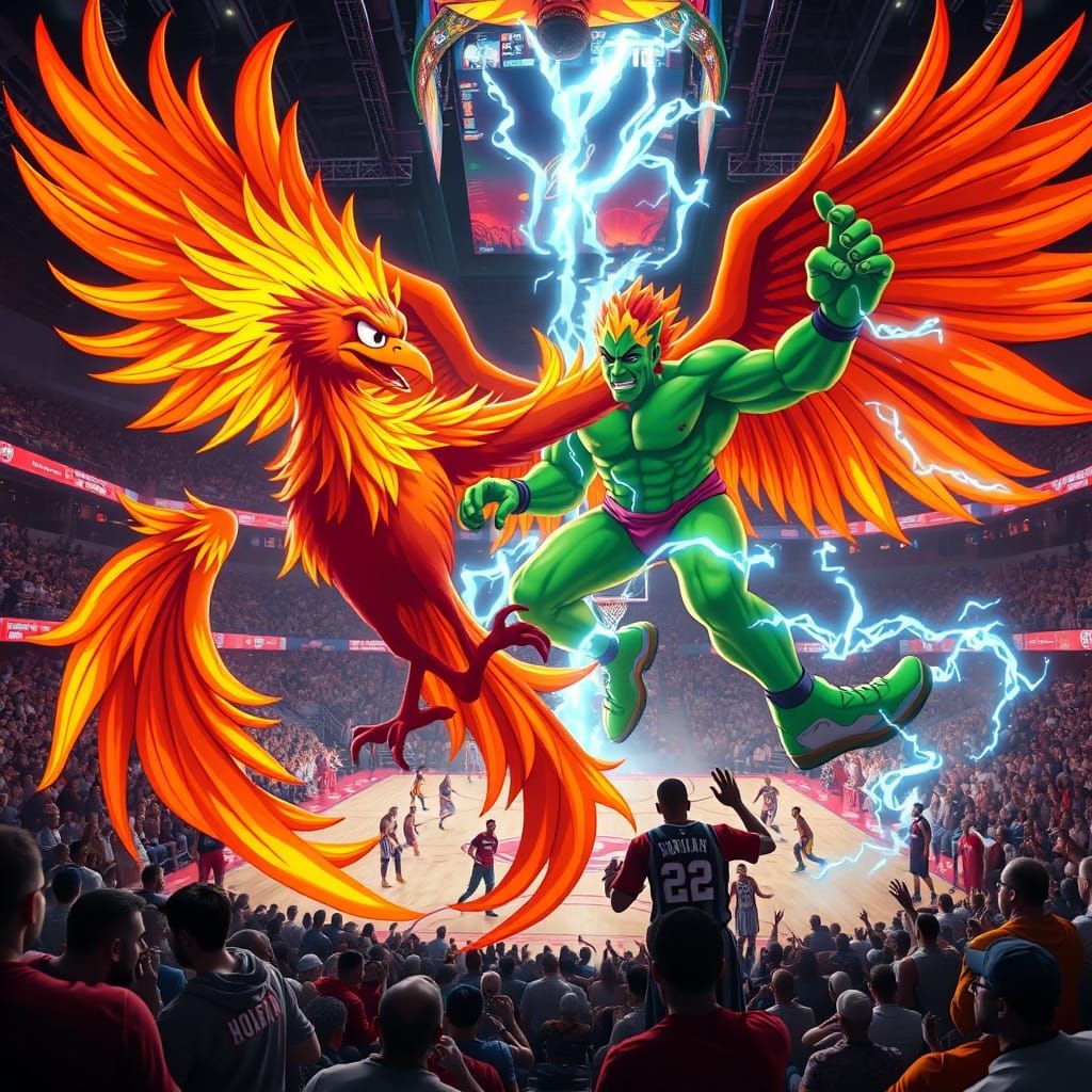 WWE 2.0 - Vibrant Phoenix Battles Thunder God in Epic Arena ...