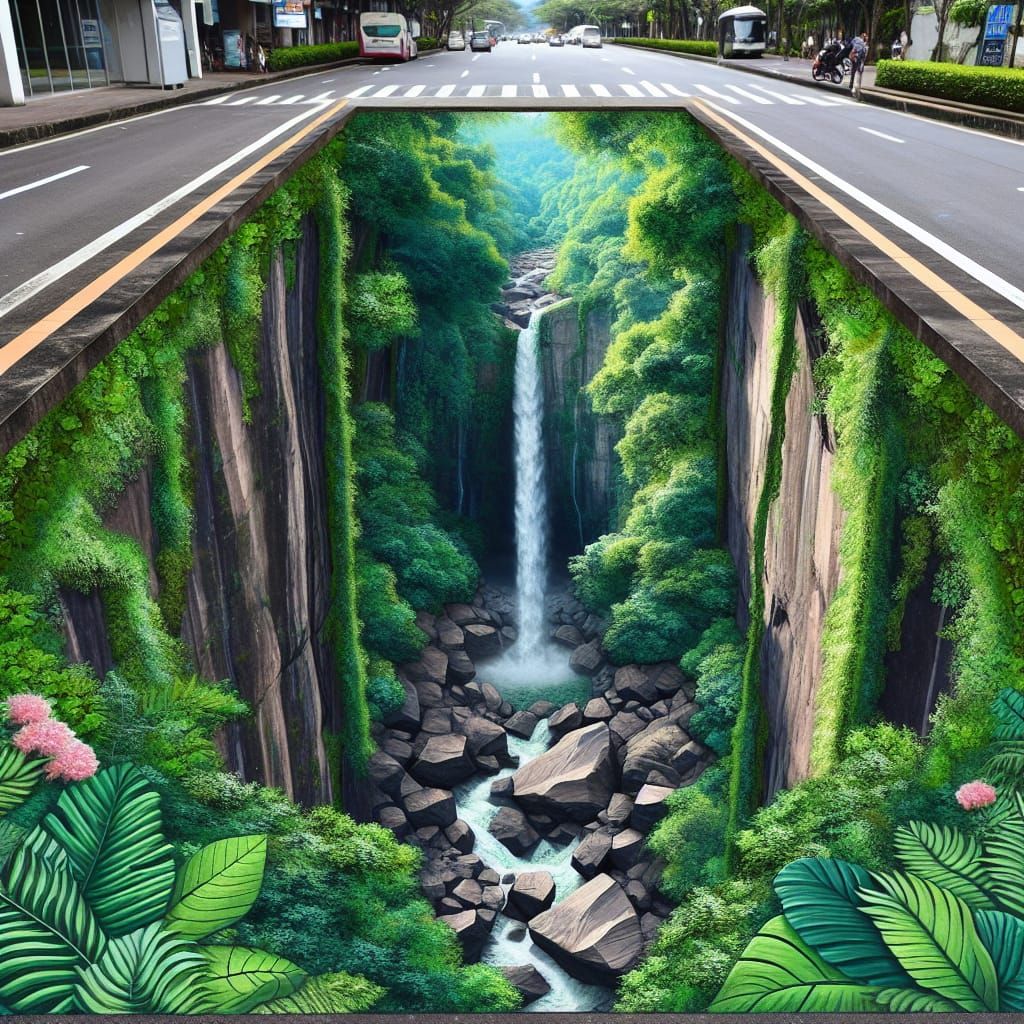 Parallel Reality with underground rainforest - AI Generated Artwork ...