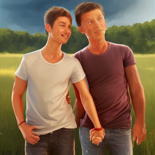 father and son - AI Generated Artwork - NightCafe Creator