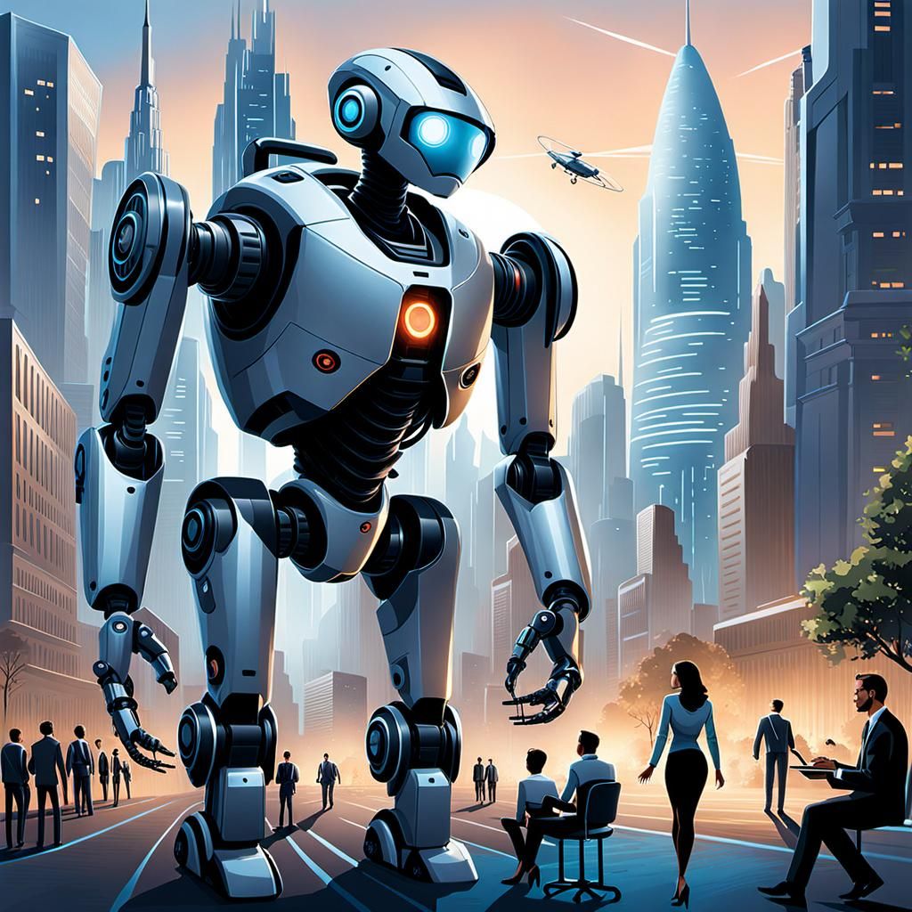 Future automated cities - AI Generated Artwork - NightCafe Creator