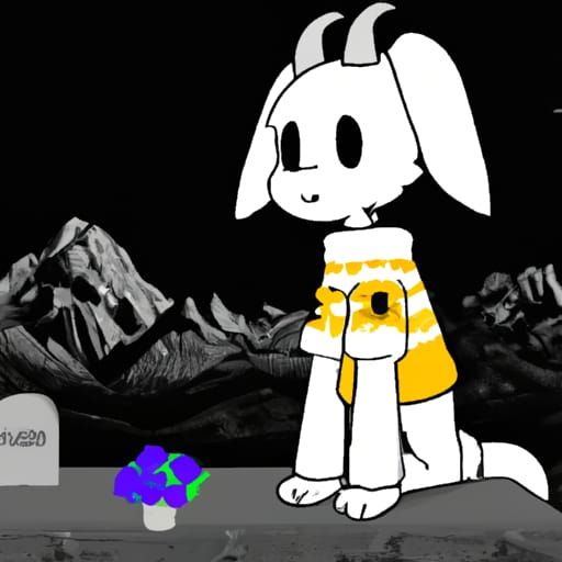 undertale screenshot , asriel - AI Generated Artwork - NightCafe Creator