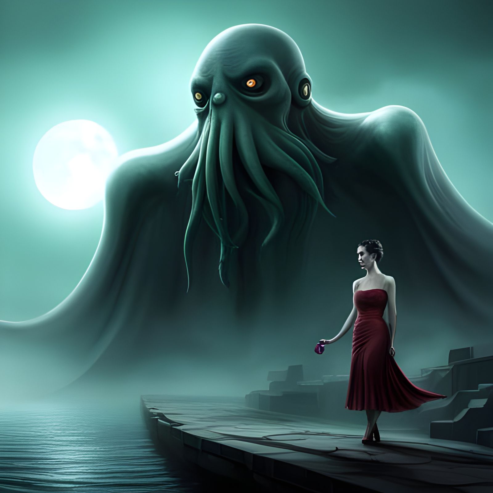 Cthulhu - AI Generated Artwork - NightCafe Creator