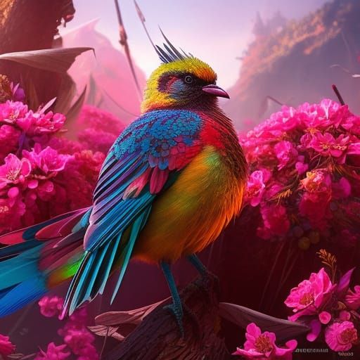 Colorful bird!!! - AI Generated Artwork - NightCafe Creator