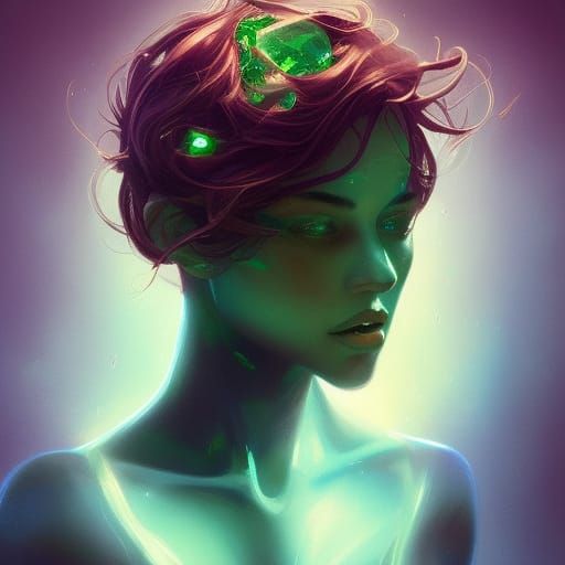 Emerald Goddess - AI Generated Artwork - NightCafe Creator