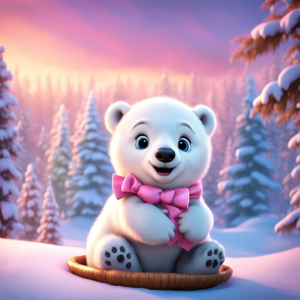Cute baby polar bear - AI Generated Artwork - NightCafe Creator