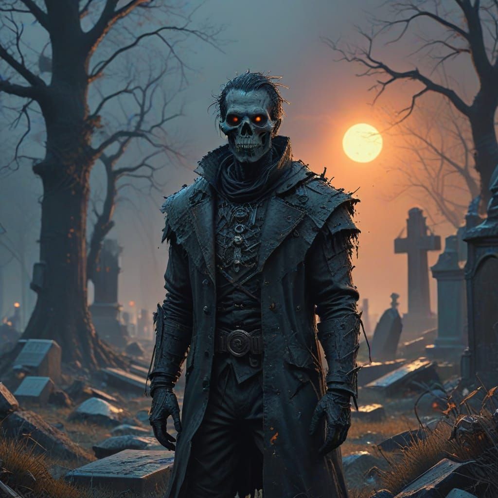 A ghoul in a cemetery #02 - A ghoul in a cemetery #02