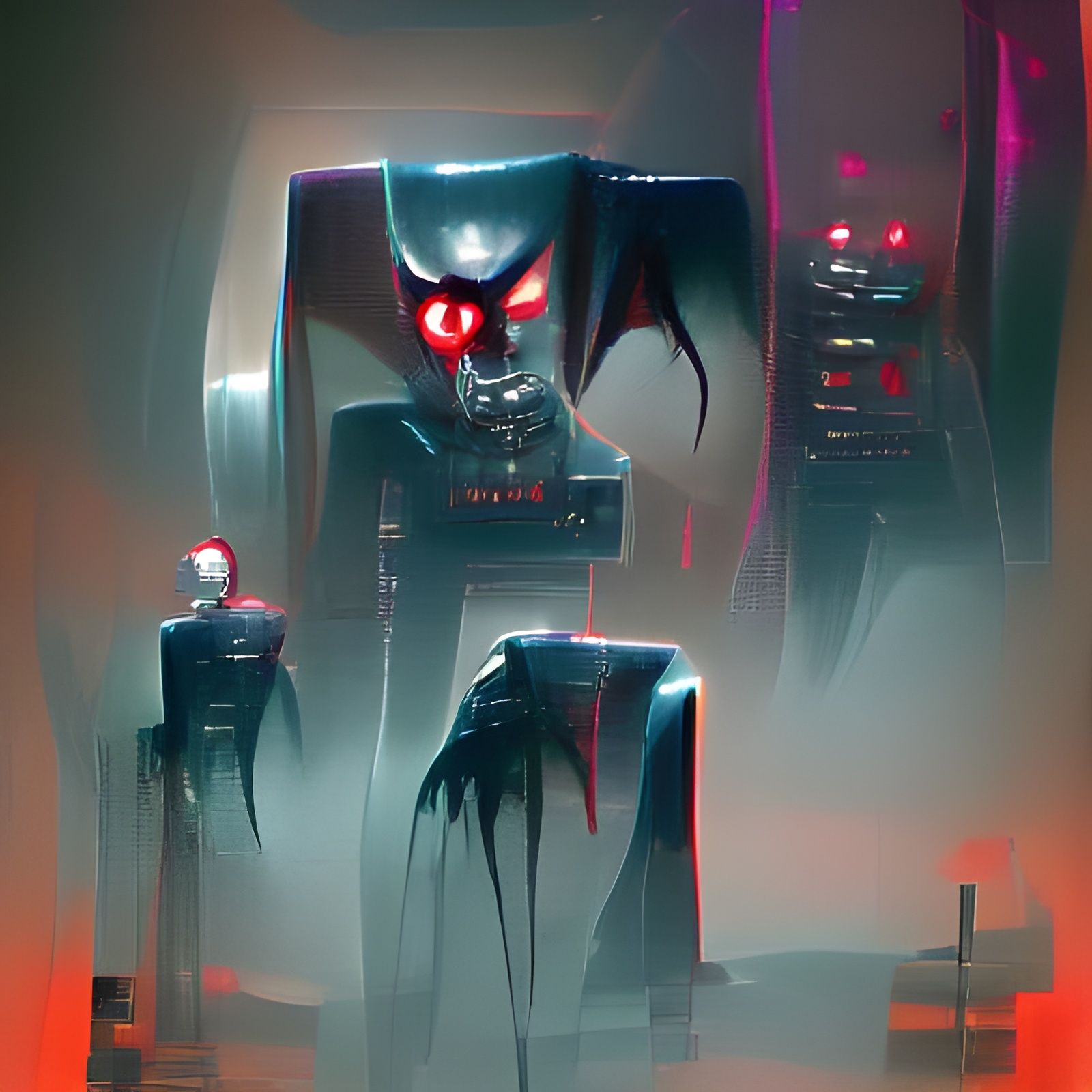 Evil robots - AI Generated Artwork - NightCafe Creator