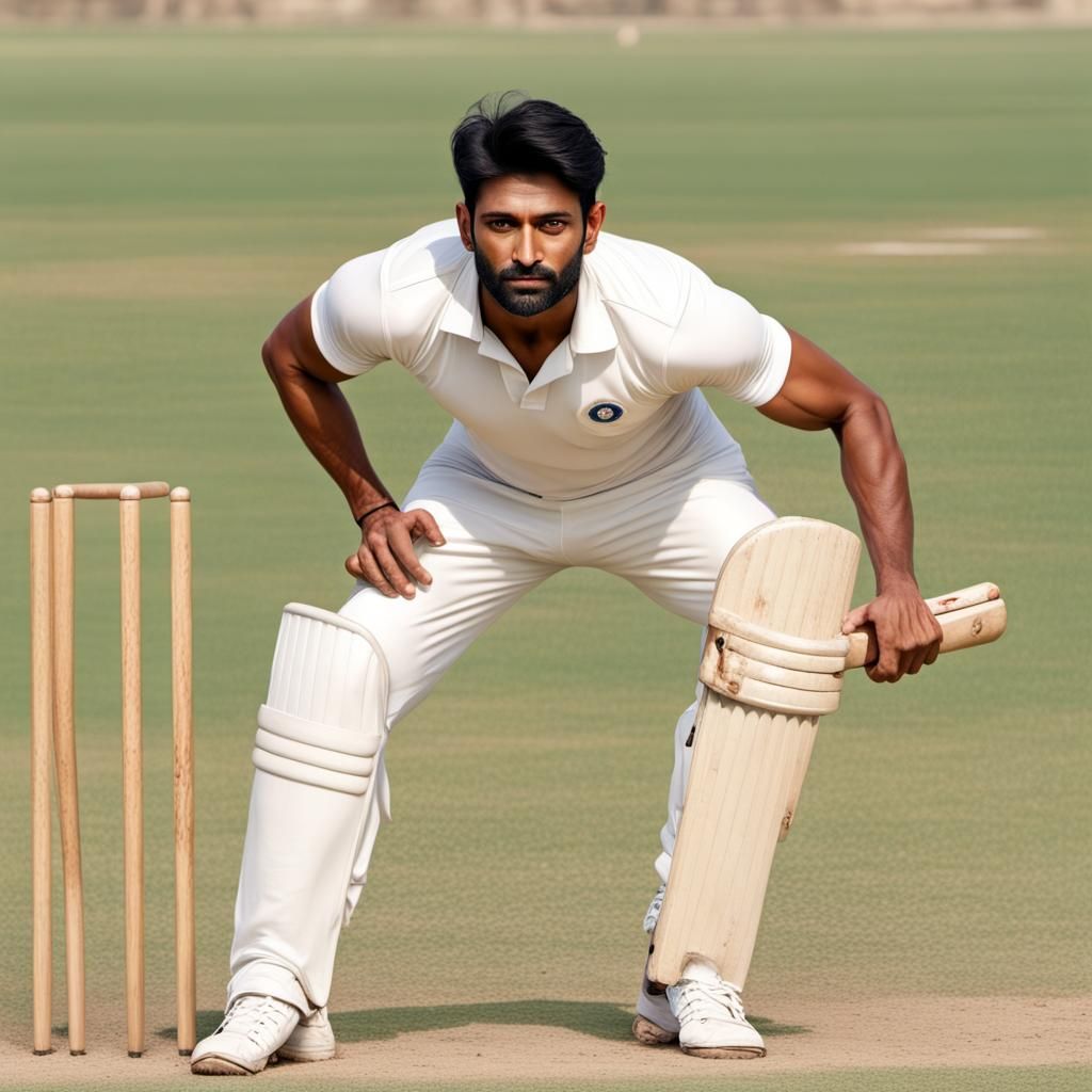 Handsome Cricket Player - AI Generated Artwork - NightCafe Creator